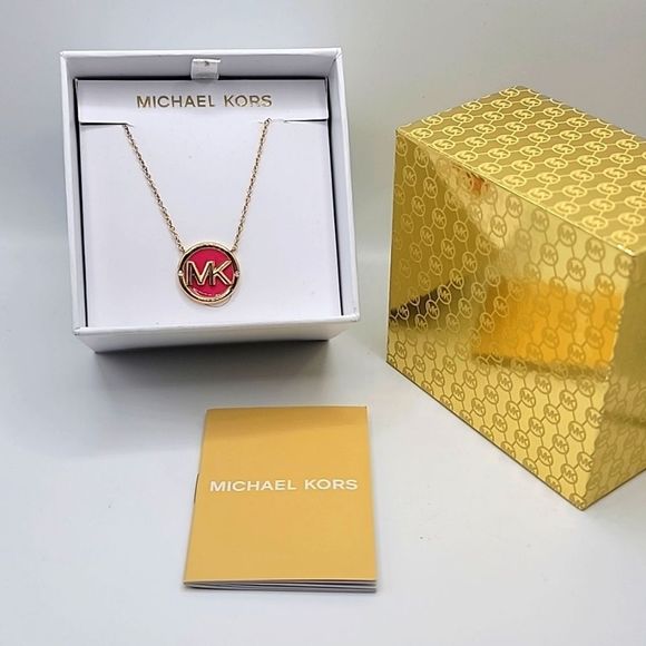 MICHAEL Michael Kors | Jewelry | Nib Mkpink Pendant Necklace Gold ...